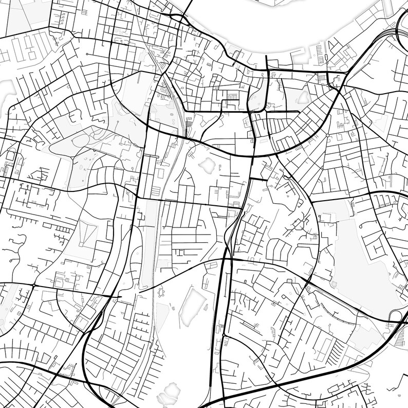 Aalborg Map Print, Aalborg Map Download, City Map Aalborg, Aalborg ...