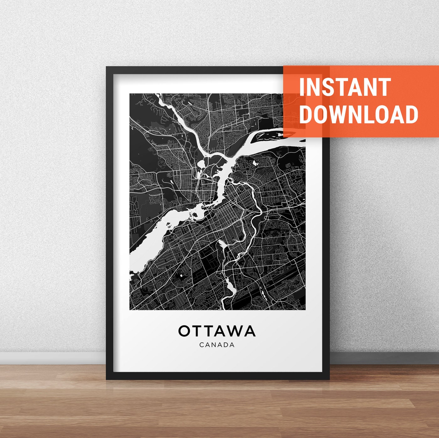 Ottawa Map Print, Ottawa Map Download, City Map Ottawa, Ottawa Street ...