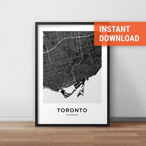 Toronto Map Print Toronto Map Download City Map Toronto - Etsy
