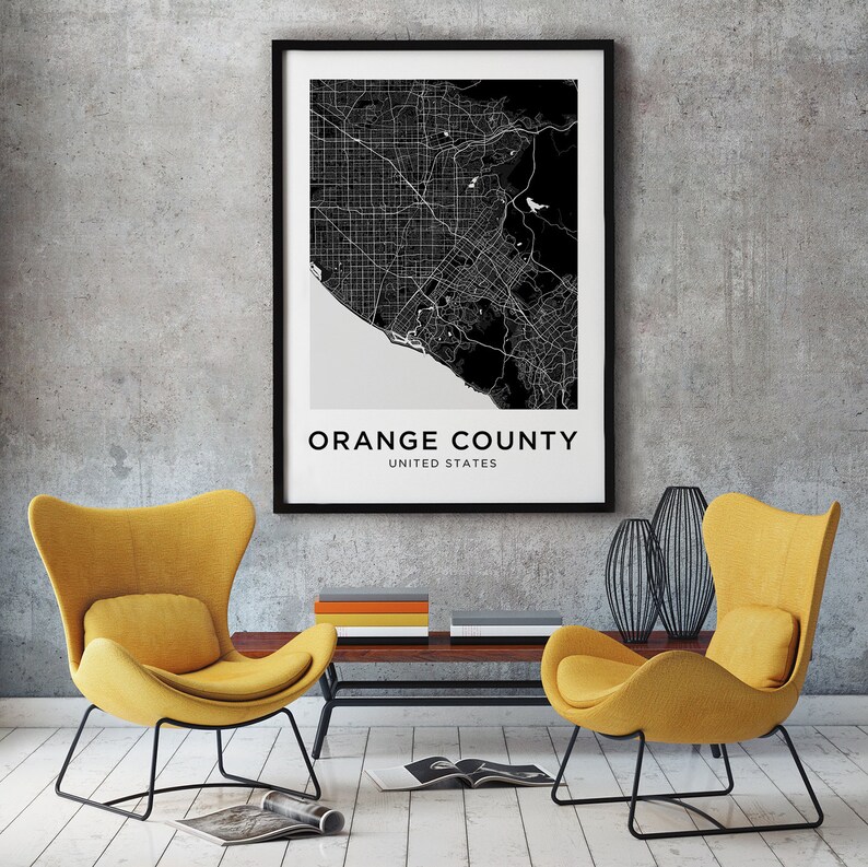 Orange County Map Print, Orange County Map Download, City Map Orange ...