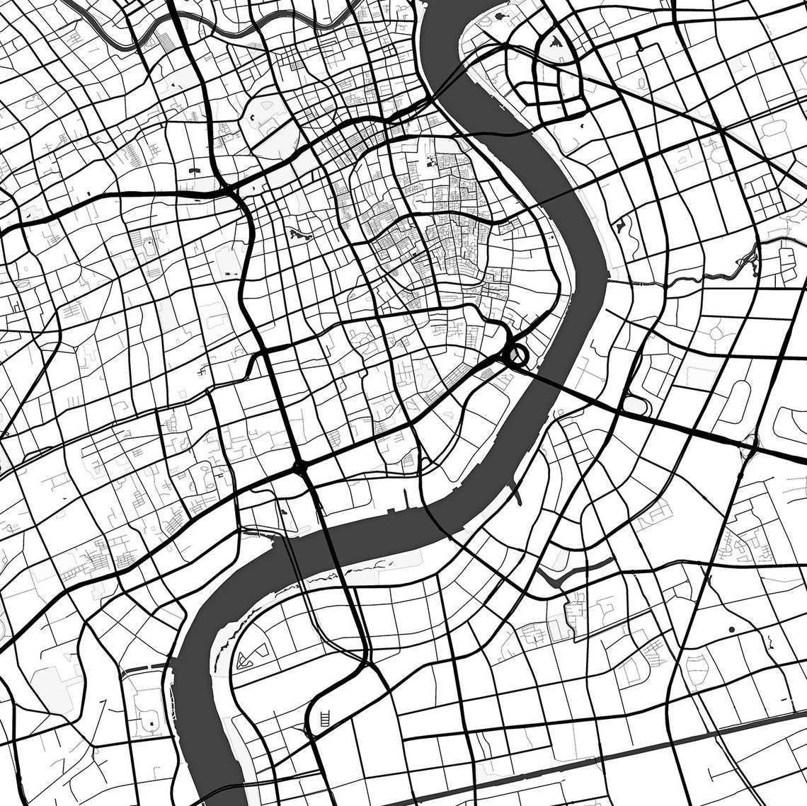 Shanghai Map Print, Shanghai Map Download, City Map Shanghai, Shanghai ...