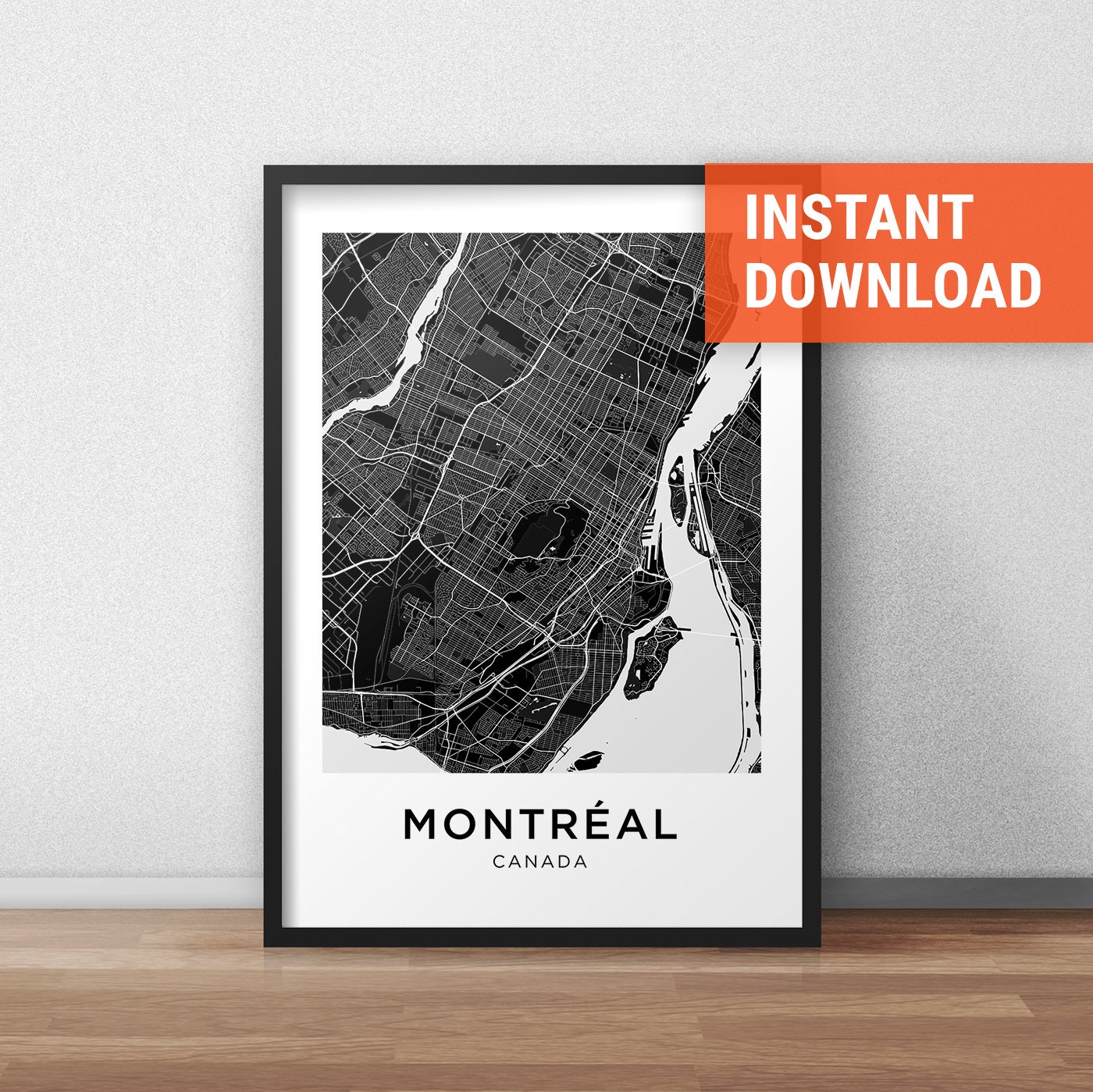 Montreal Map Print Montreal Map Download City Map Montreal - Etsy