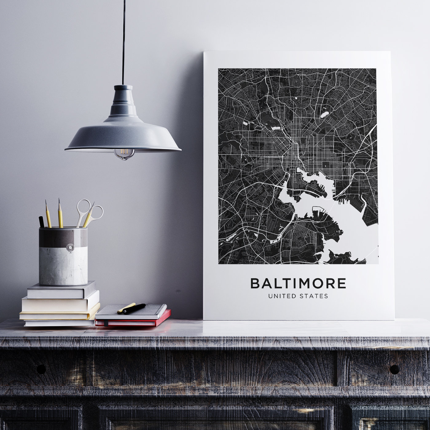 Baltimore Map Print, Baltimore Map Download, City Map Baltimore ...