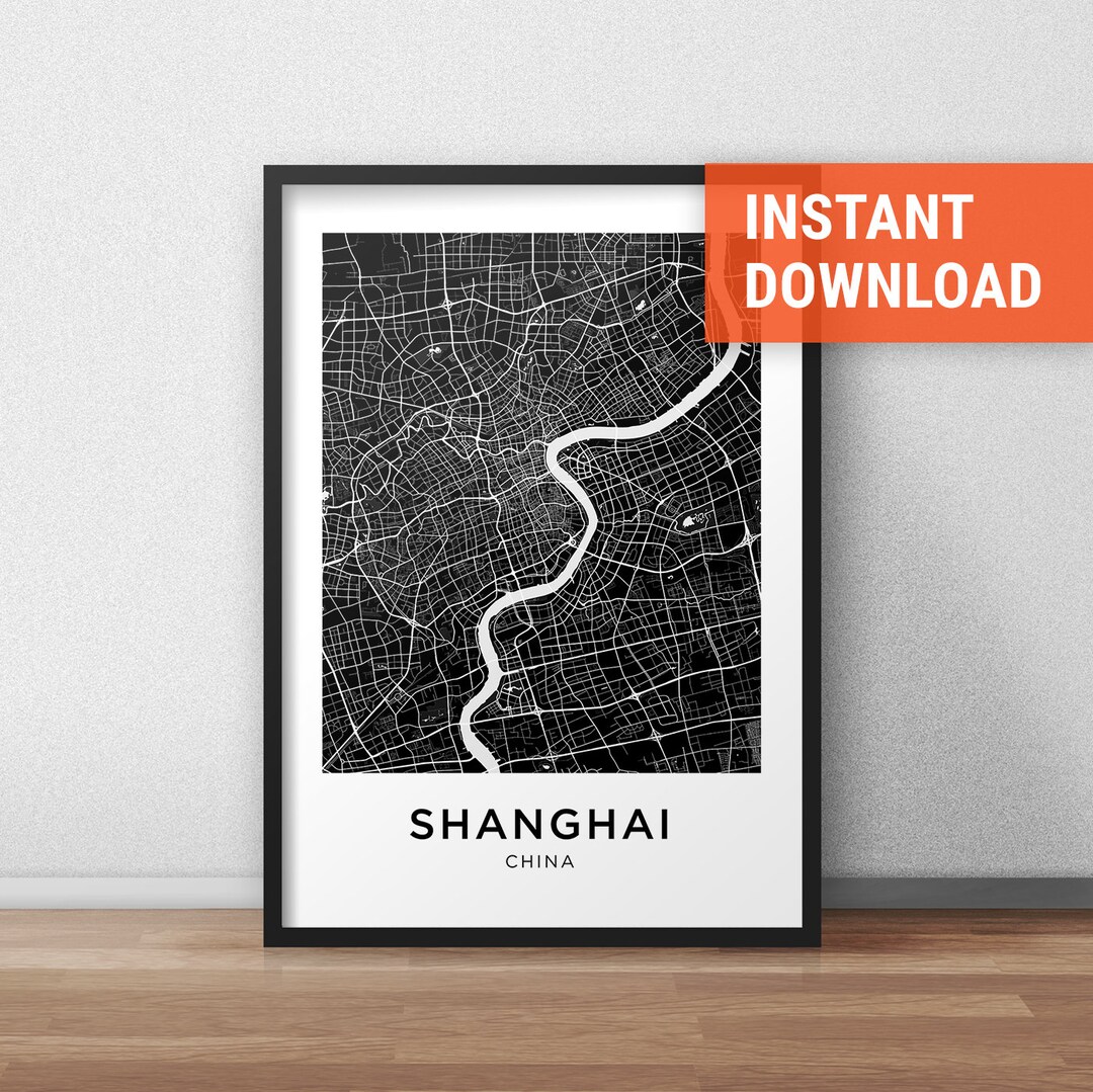 Shanghai Map Print, Shanghai Map Download, City Map Shanghai, Shanghai ...