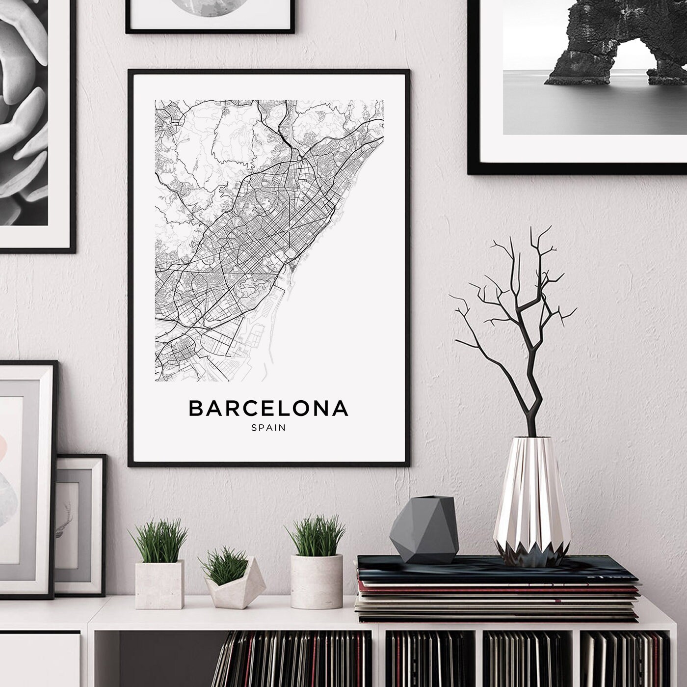 Barcelona Map Print Barcelona Map Download City Map - Etsy
