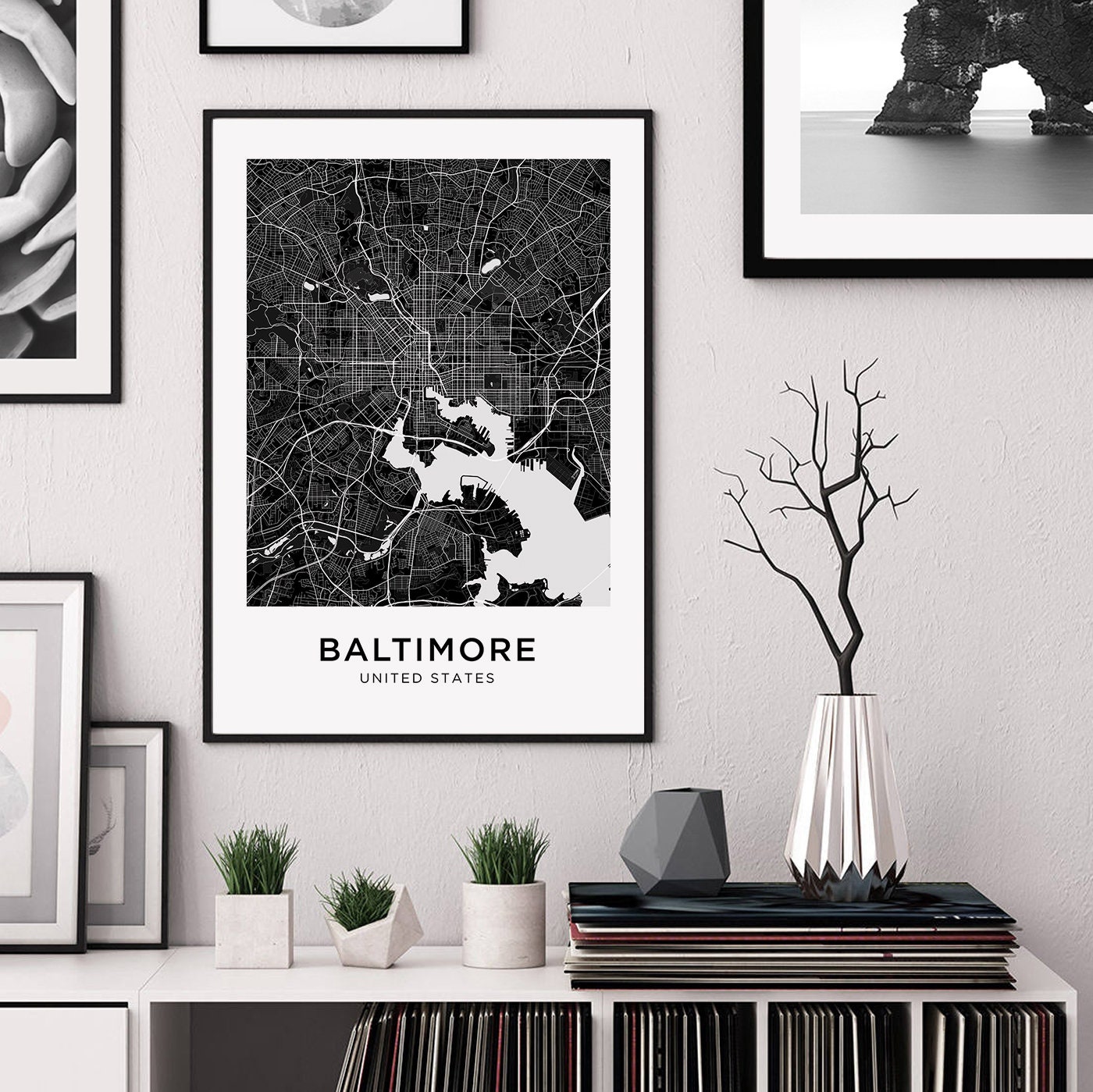 Baltimore Mapa Impreso, Baltimore Mapa Descargar, Mapa de la Ciudad de ...