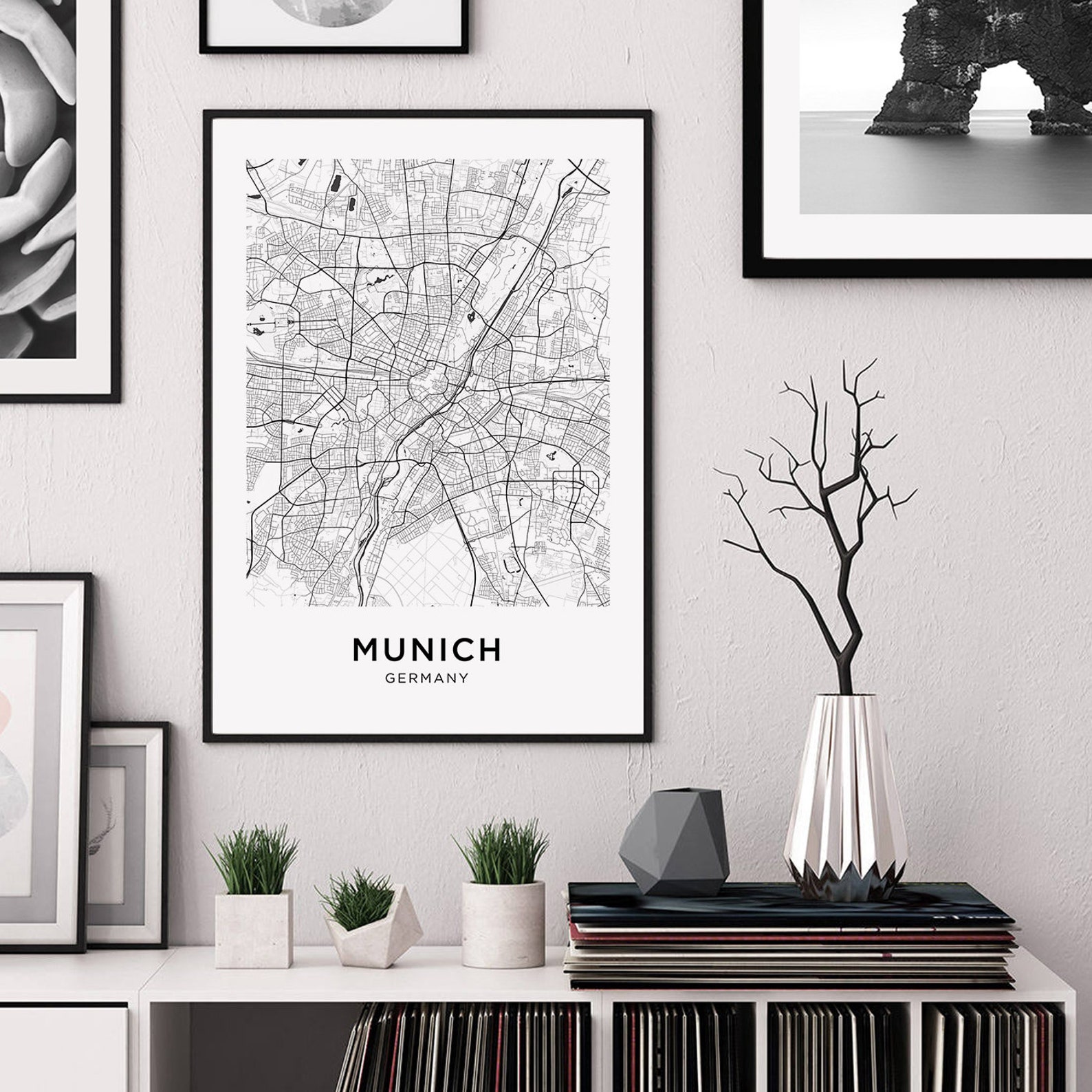 Munich Map Print Munich Map Download City Map Munich Munich - Etsy