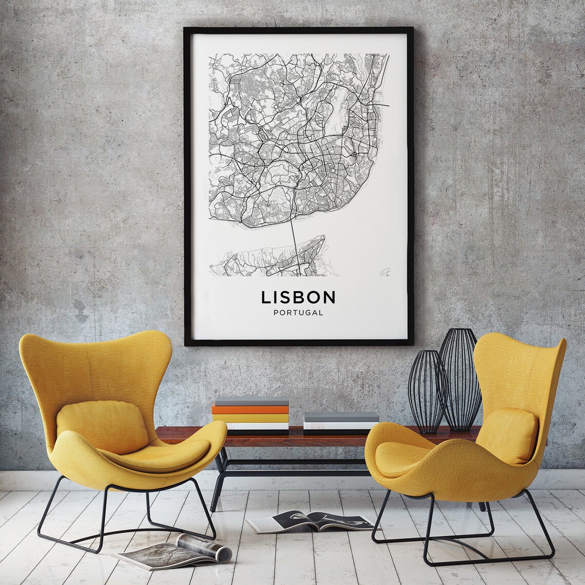 Lisbon Map Print Lisbon Map Download City Map Lisbon Lisbon - Etsy