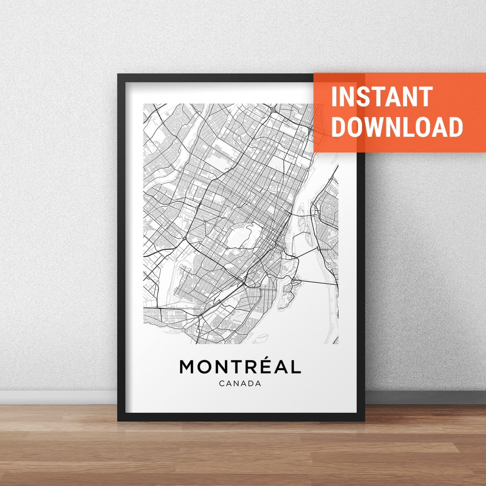Montreal Map Print, Montreal Map Download, City Map Montreal, Montreal ...