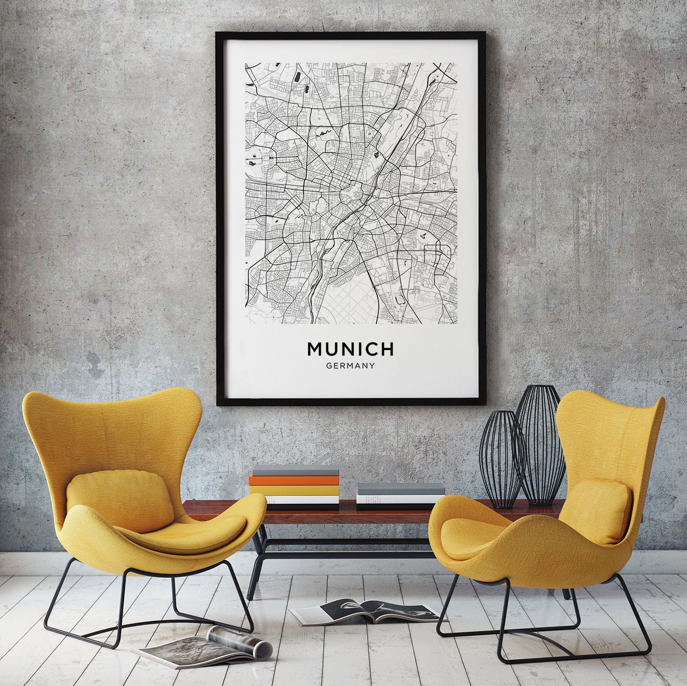 Munich Map Print Munich Map Download City Map Munich Munich - Etsy