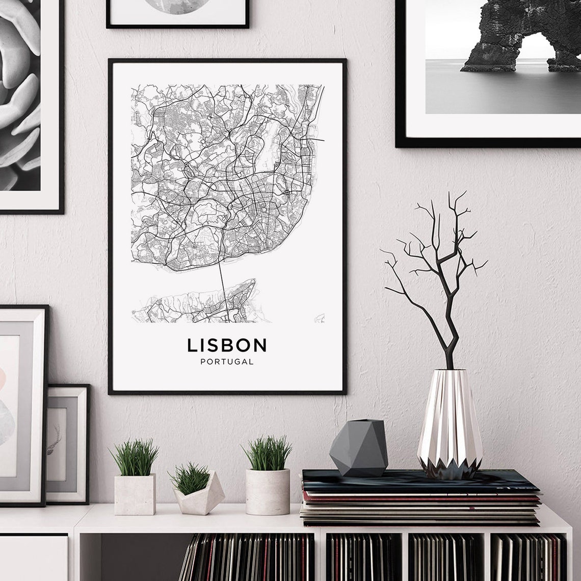 Lisbon Map Print Lisbon Map Download City Map Lisbon Lisbon - Etsy