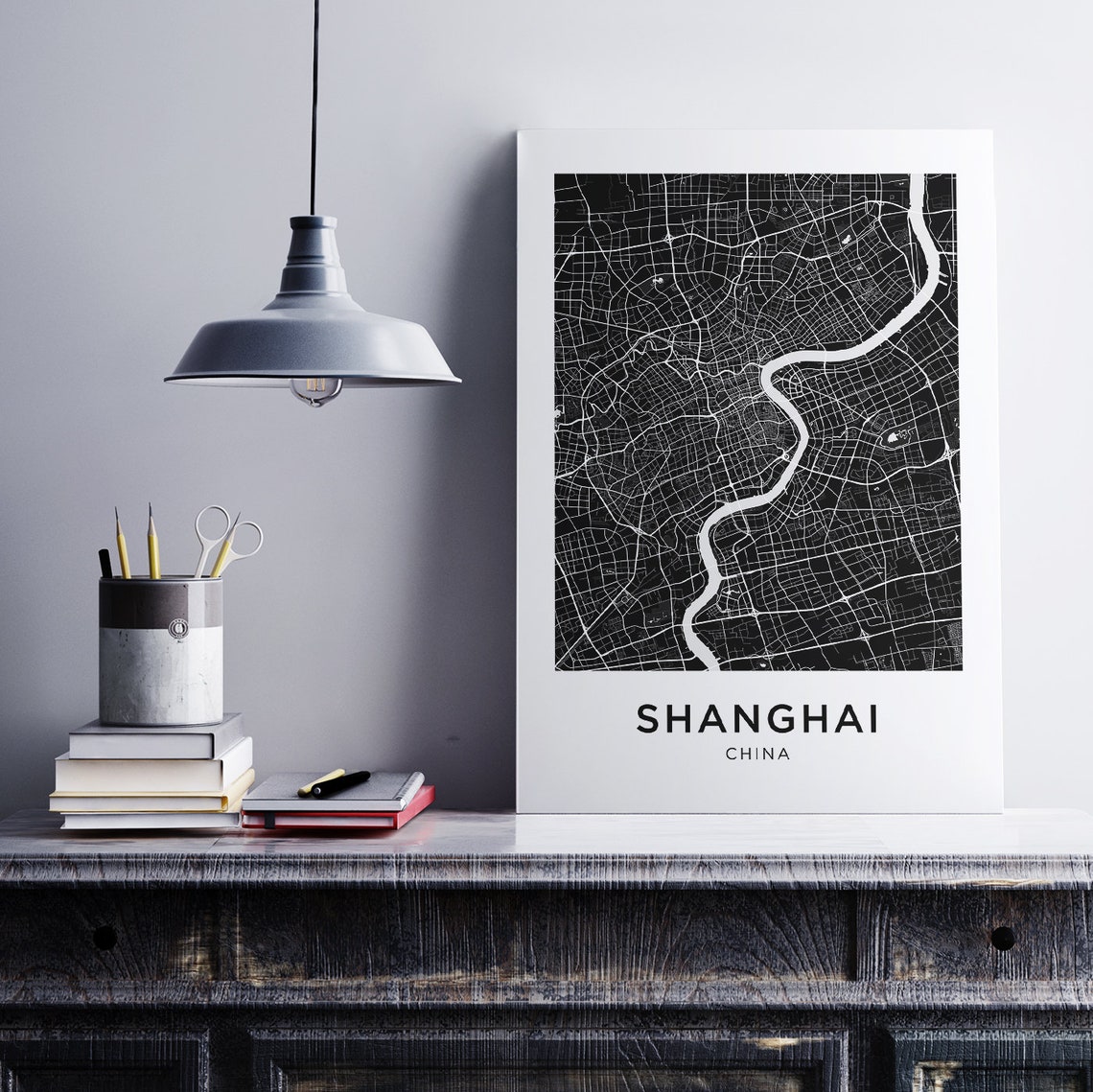 Shanghai Map Print Shanghai Map Download City Map Shanghai - Etsy