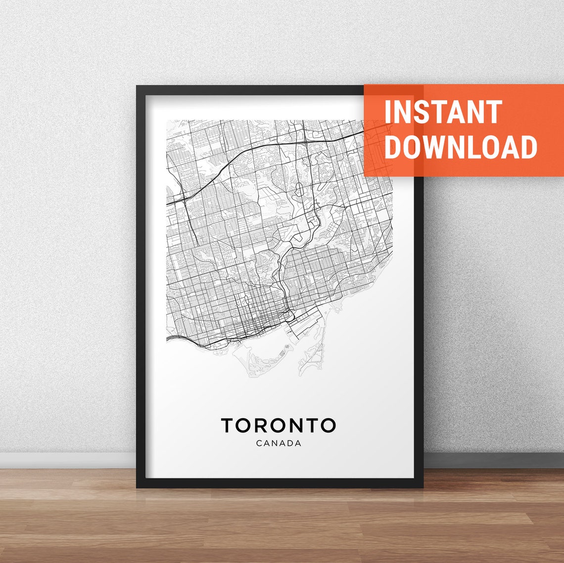 Toronto Map Print, Toronto Map Download, City Map Toronto, Toronto ...