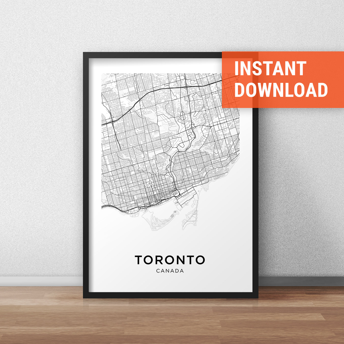 Toronto Map Print, Toronto Map Download, City Map Toronto, Toronto ...