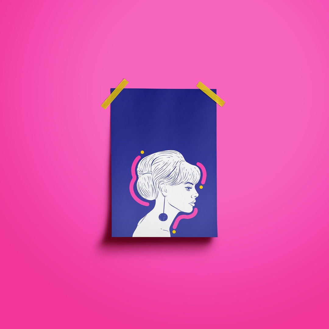 1960's Mod Girl Art Poster | A3 Swinging Sixties Poster | A4 YéYé Girl ...