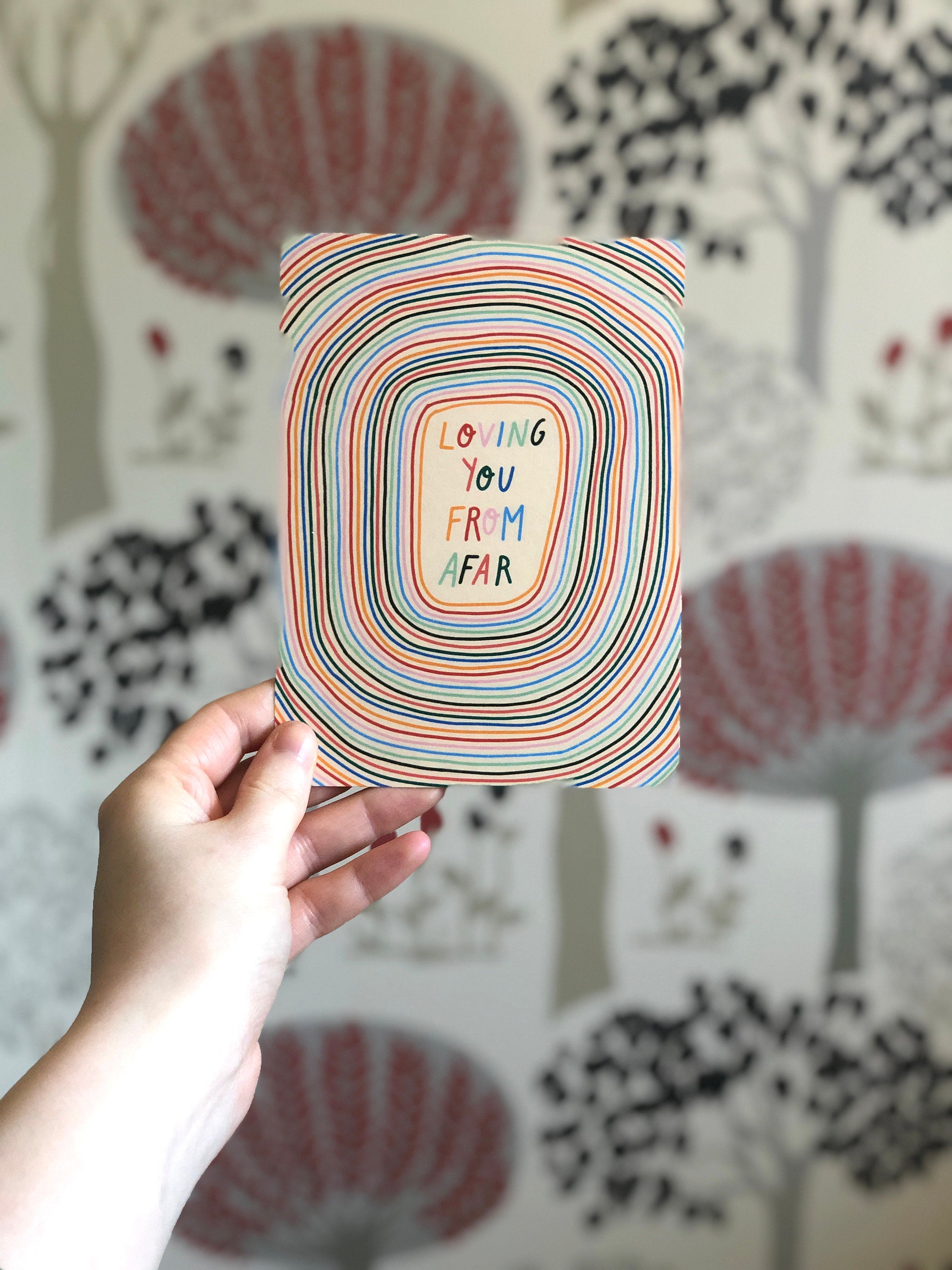 A6 Loving You From Afar Postcard Social Distancing Card | Etsy