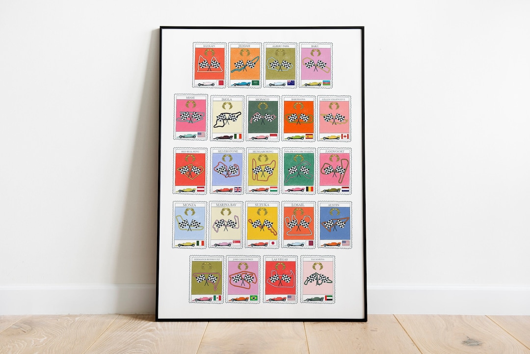 Race Circuit Poster Formula 1 Poster Motorsport Print F1 Art Print ...