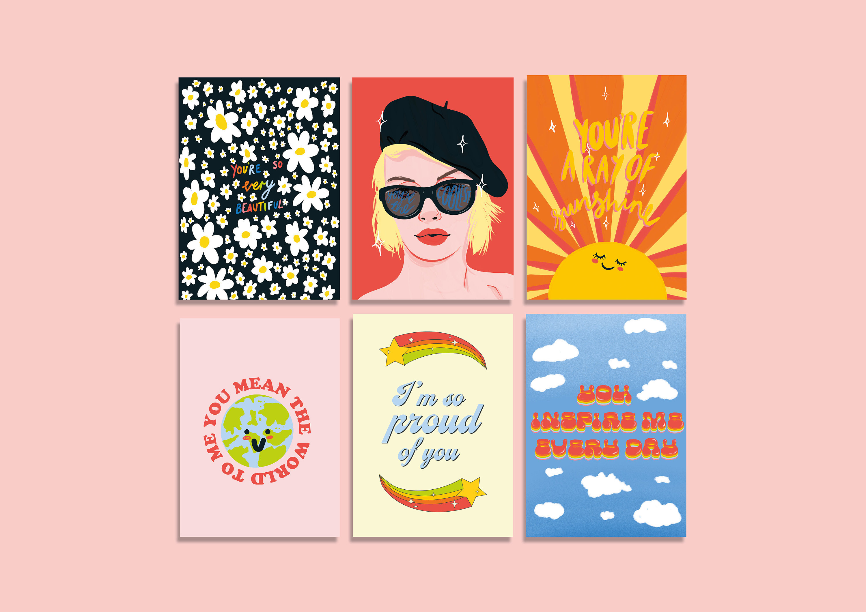 Set of 6 Positive Postcards A6 Encouraging Postcard Pack - Etsy UK