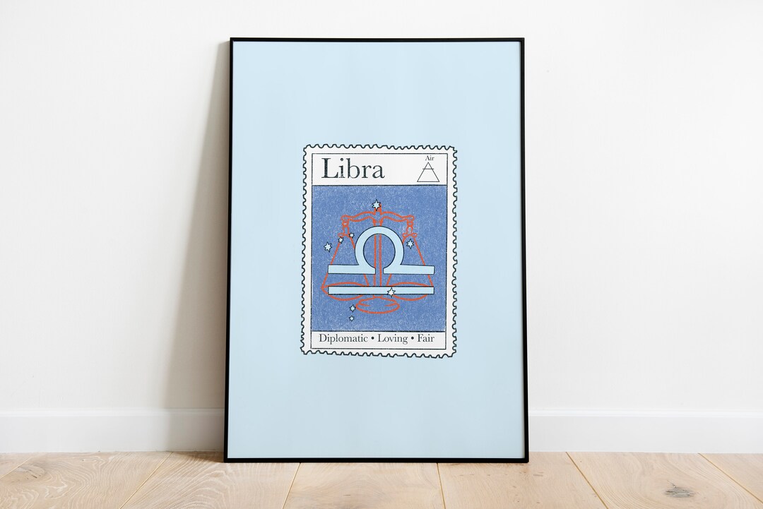 Libra Print | Zodiac Poster | Star Sign Print | Libra Poster | Star ...