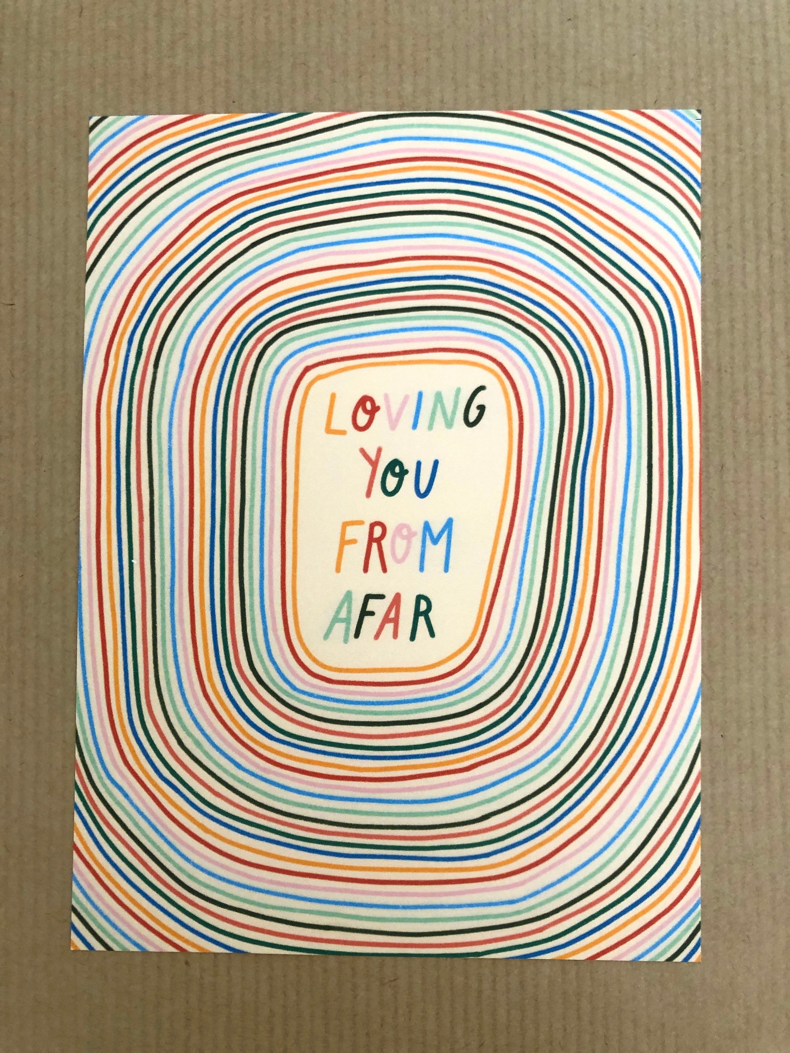 A6 Loving You From Afar Postcard Social Distancing Card | Etsy