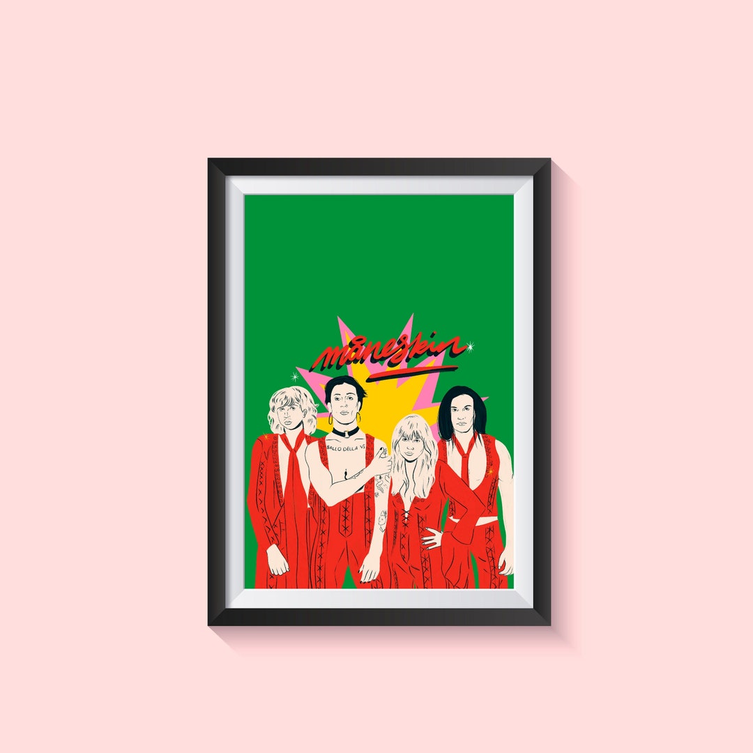 Rock Band Poster | Italian Rock Band Print | Zitti E Buoni Art Print ...