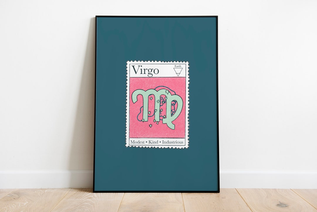 Virgo Print | Zodiac Poster | Star Sign Print | Virgo Poster | Star ...