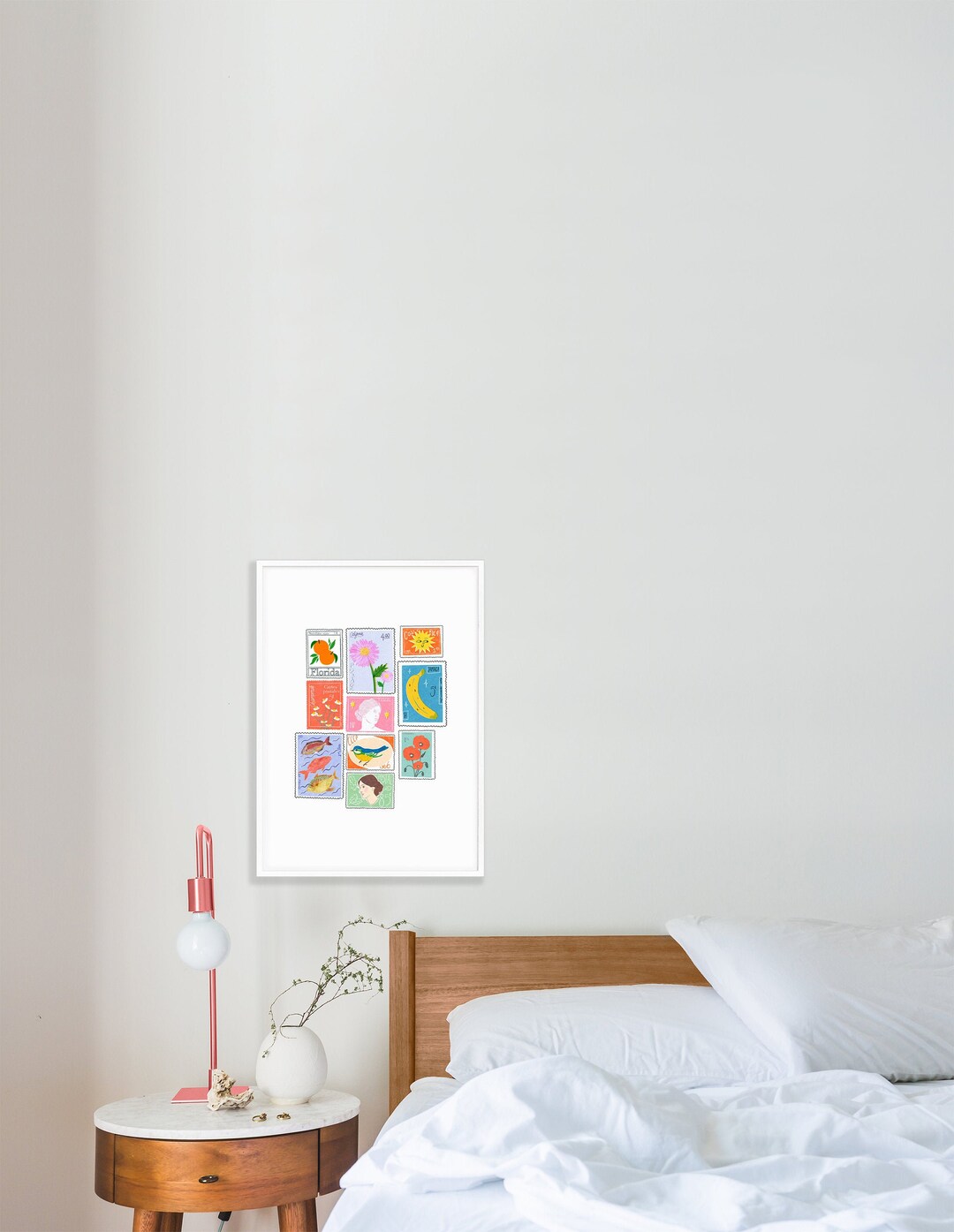 Vintage Postage Stamp Poster | A4 A3 | Postcard Stamps | Souvenir Art ...