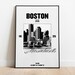Boston Poster | Boston Print | Travel Poster | Boston Longitude ...