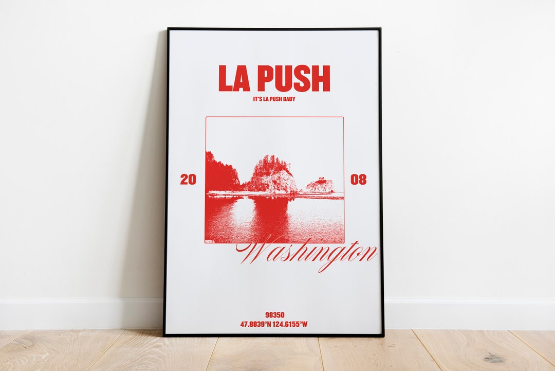 La Push Poster | Forks Print | Travel Poster | La Push Longitude ...