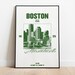 Boston Poster | Boston Print | Travel Poster | Boston Longitude ...