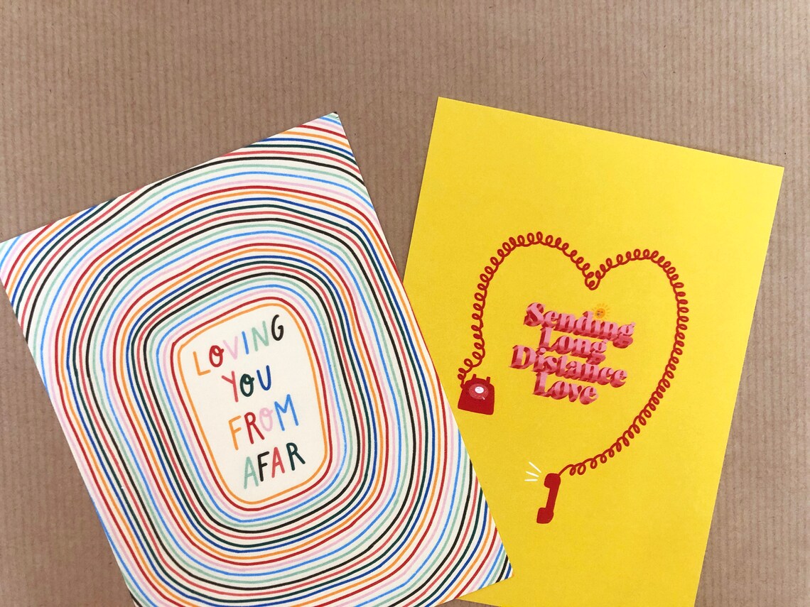 A6 Loving You From Afar Postcard Social Distancing Card - Etsy