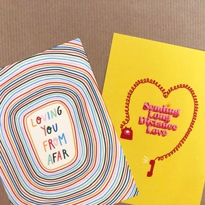 A6 Loving You From Afar Postcard Social Distancing Card - Etsy