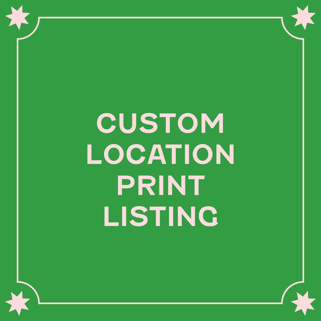 Custom Location Print Listing - Etsy