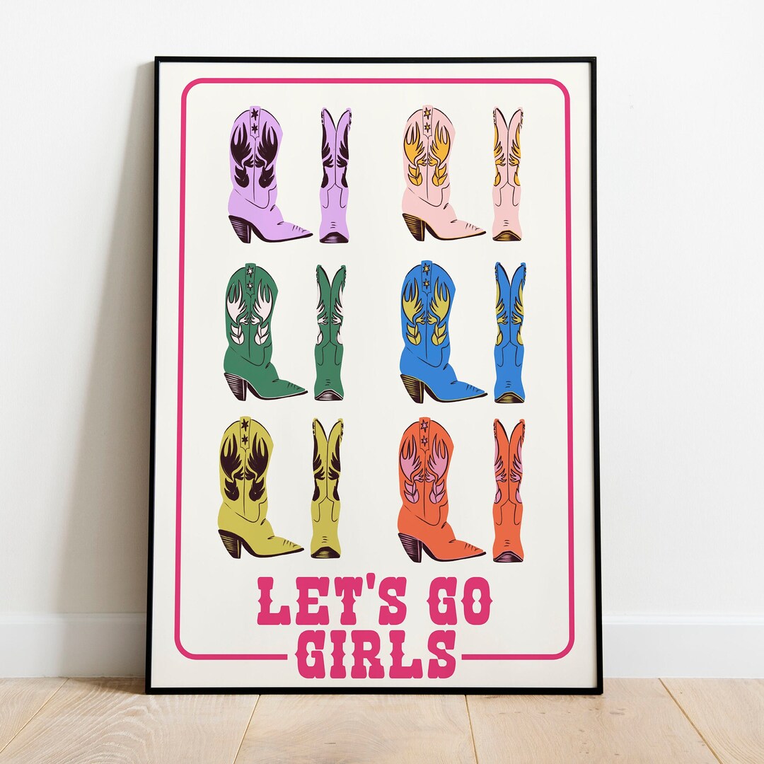Cowgirl Boot Print | Cowgirl Boots Print | Cowboy Home Decor | Cowboy ...