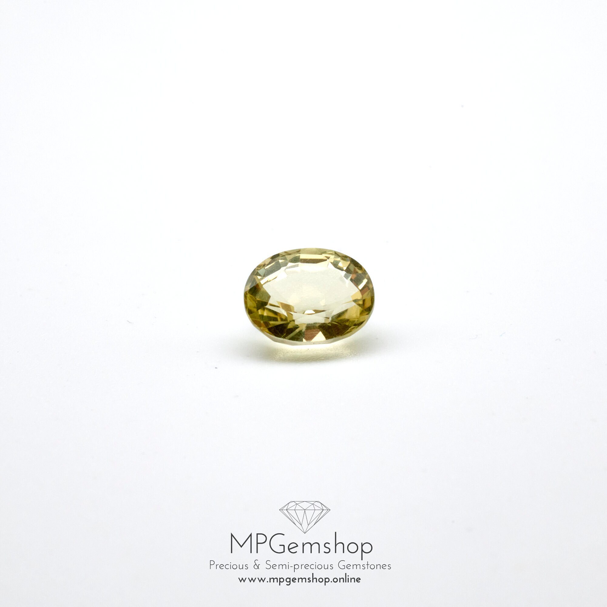 Oval Cut Citrine Gemstone, Pale Lemon Yellow, 8 X 6mm (1.3 Ct Approx ...