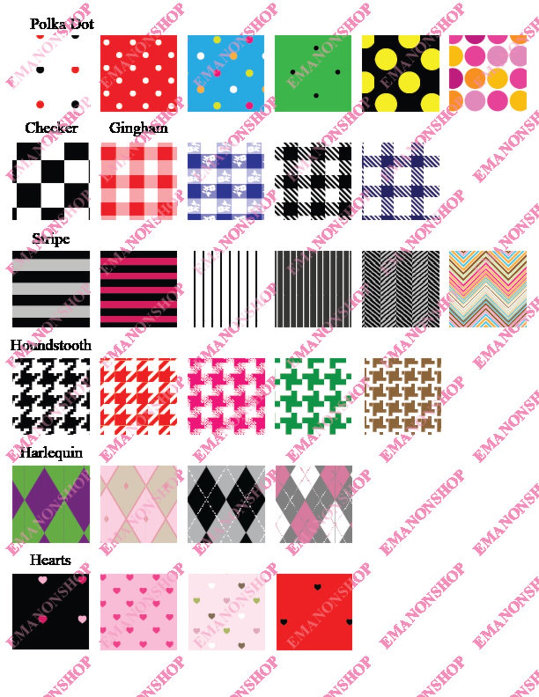 10+ Textile Print Pattern Swatch Set Adobe Illustrator (AI) - Etsy