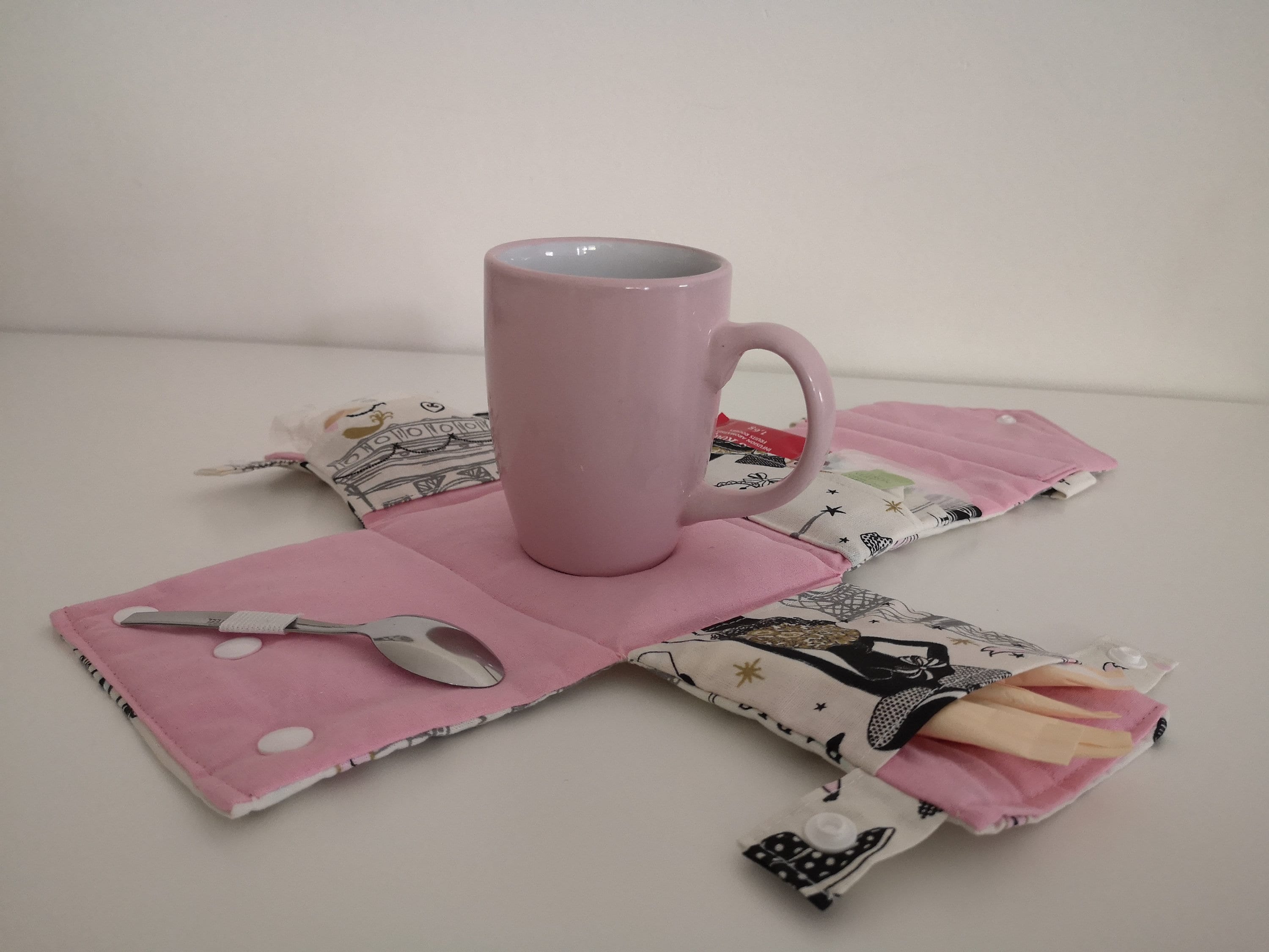 Mug bag / housse de transport pour tasse en tissu personnalisable ...