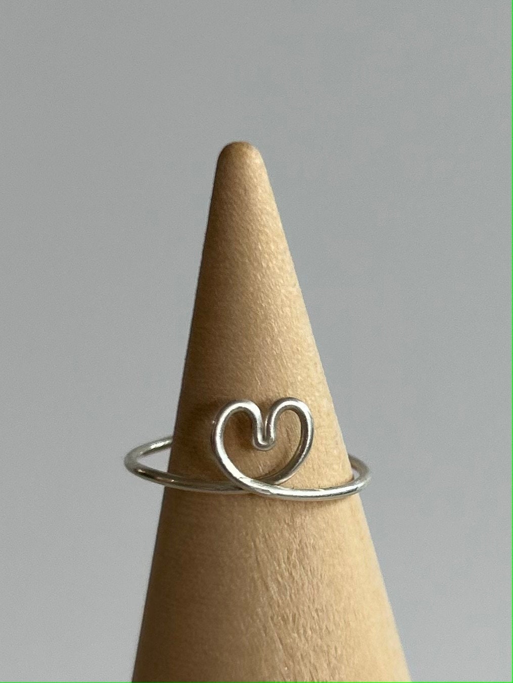 Solid Silver Heart Toe Ring - Etsy