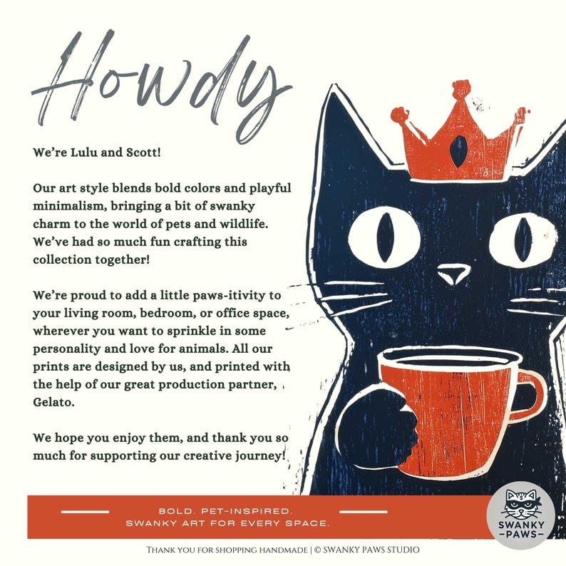 Cat Drinking Art Print, Funny Cat Wall Art, Cat W/ Glasses Print ...