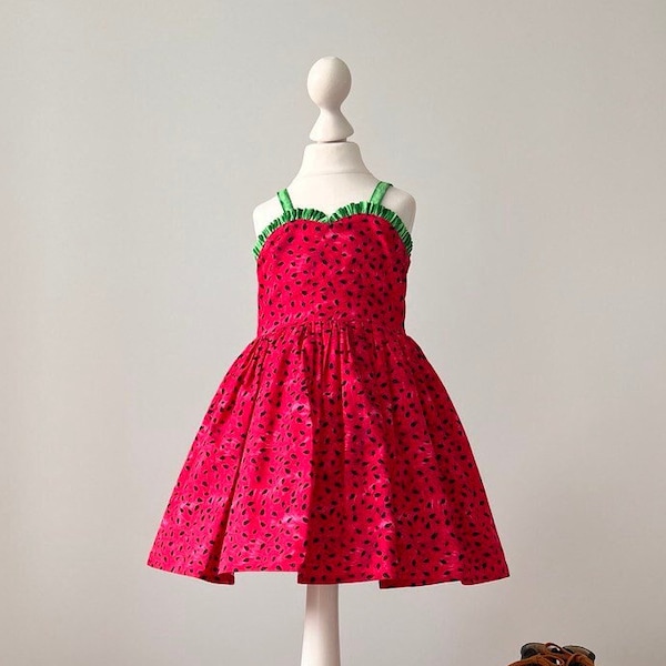 Watermelon Dress - Etsy UK