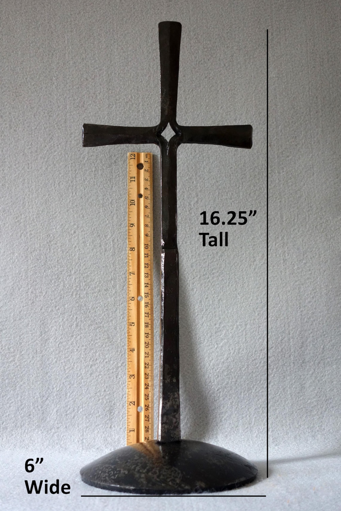 Hand Forged Iron Cross, Iron Cross, Church Cross, Iron Cross With Base ...