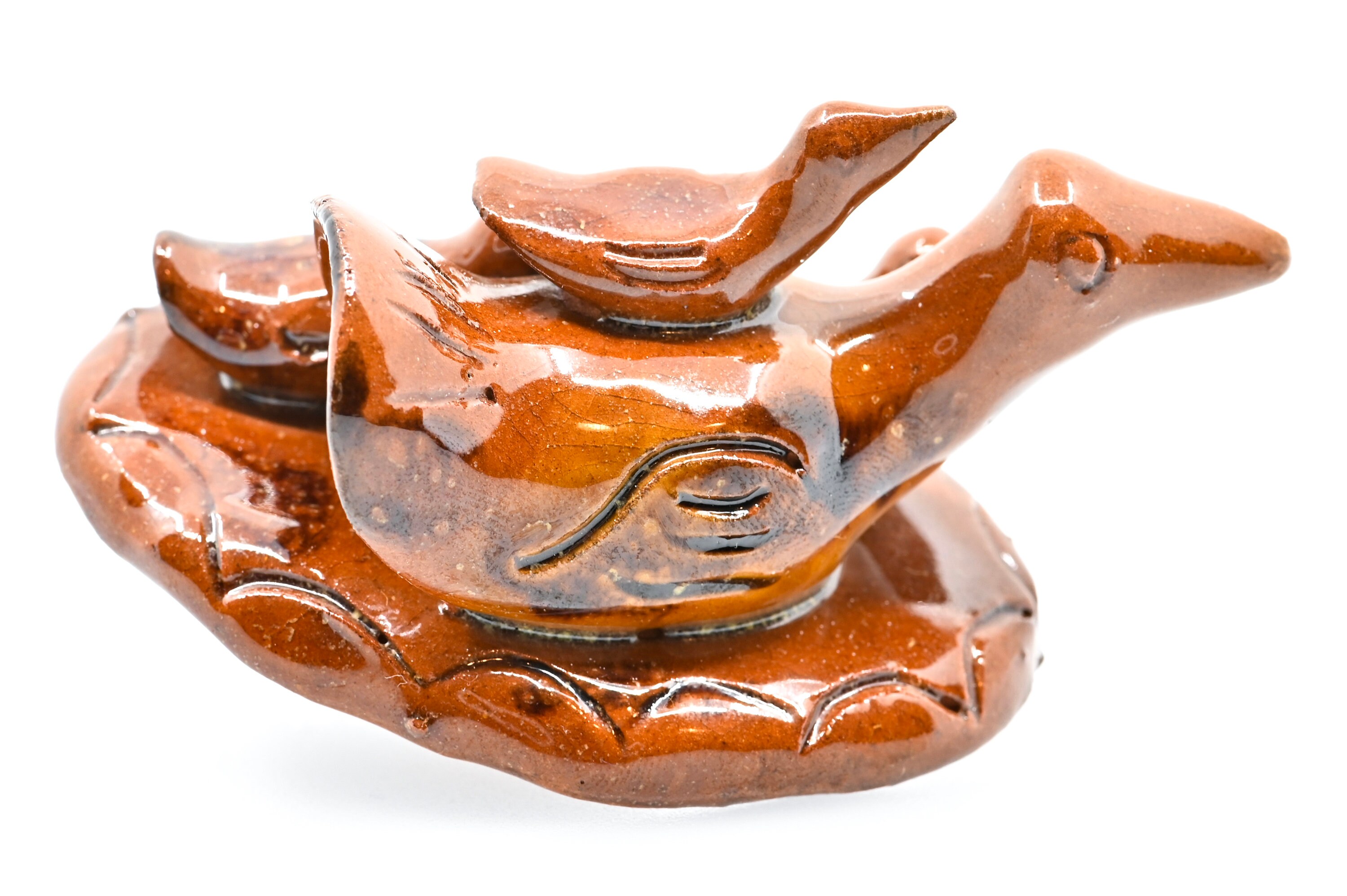 2 Pennsylvania Dutch Revival Redware Hen & Chicks | Etsy