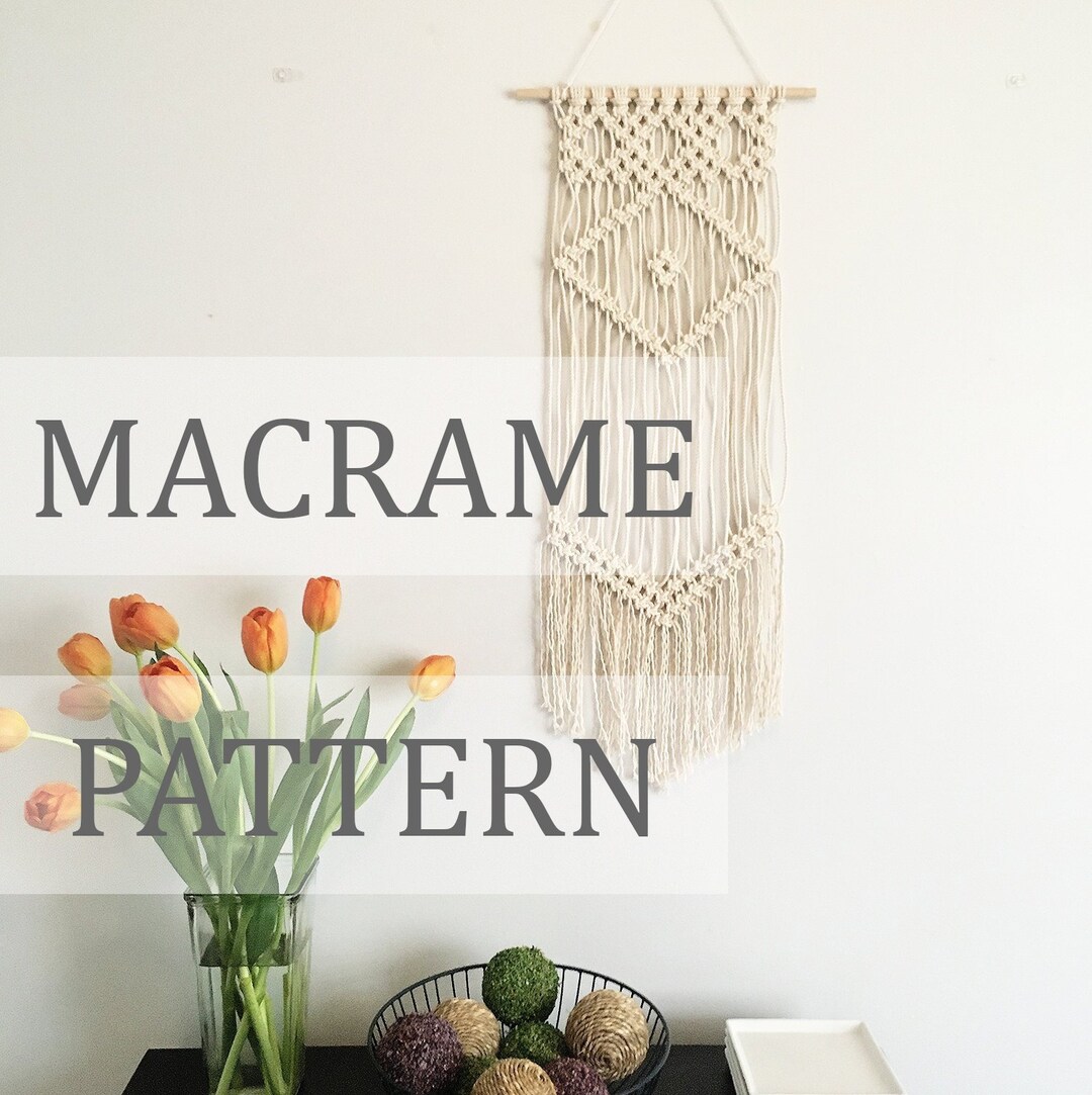 JANE Pattern Macrame Wall Hanging Pattern / Macrame Pattern - Etsy