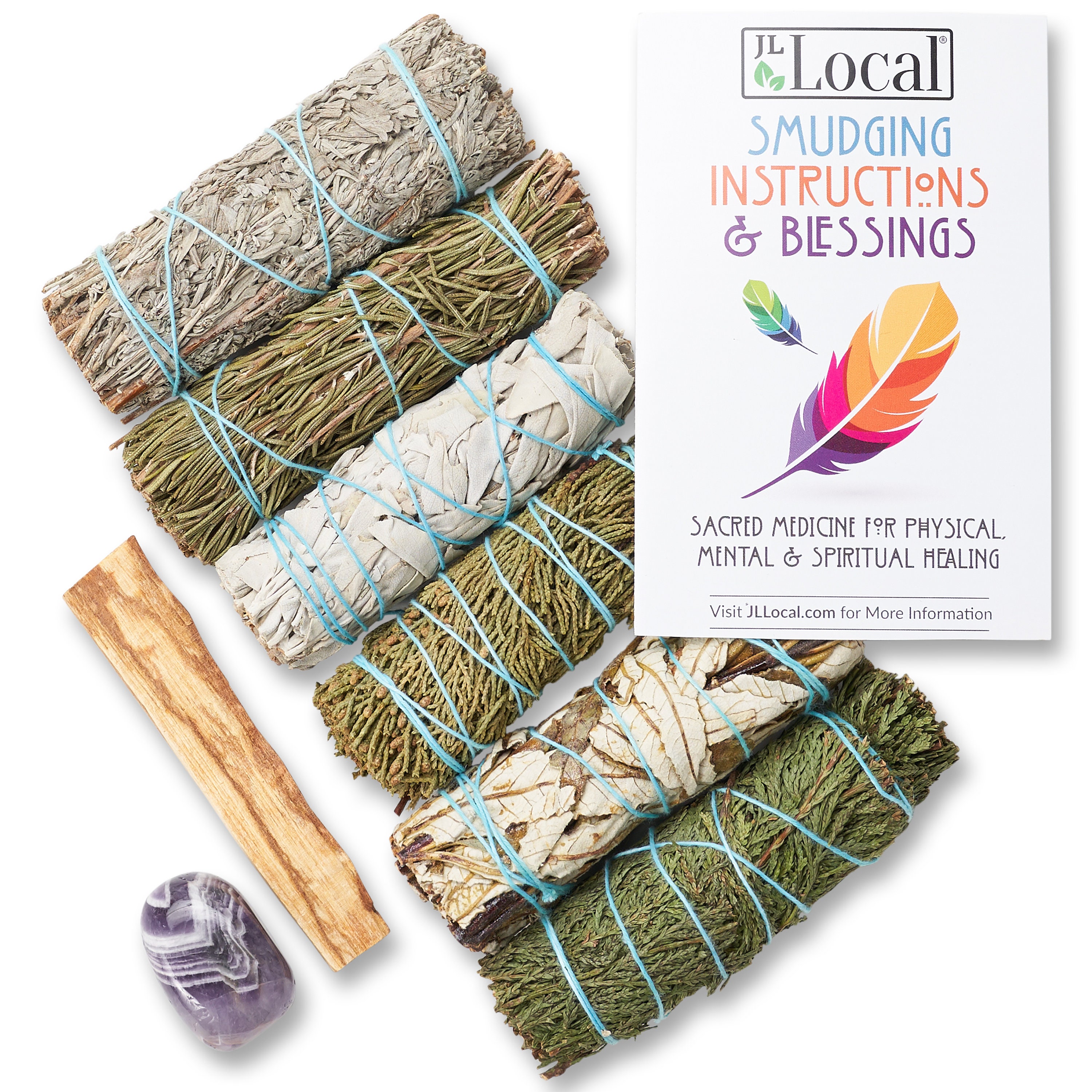 Sage Smudge Kit With White Sage Bundle Blue Sage Cedar - Etsy