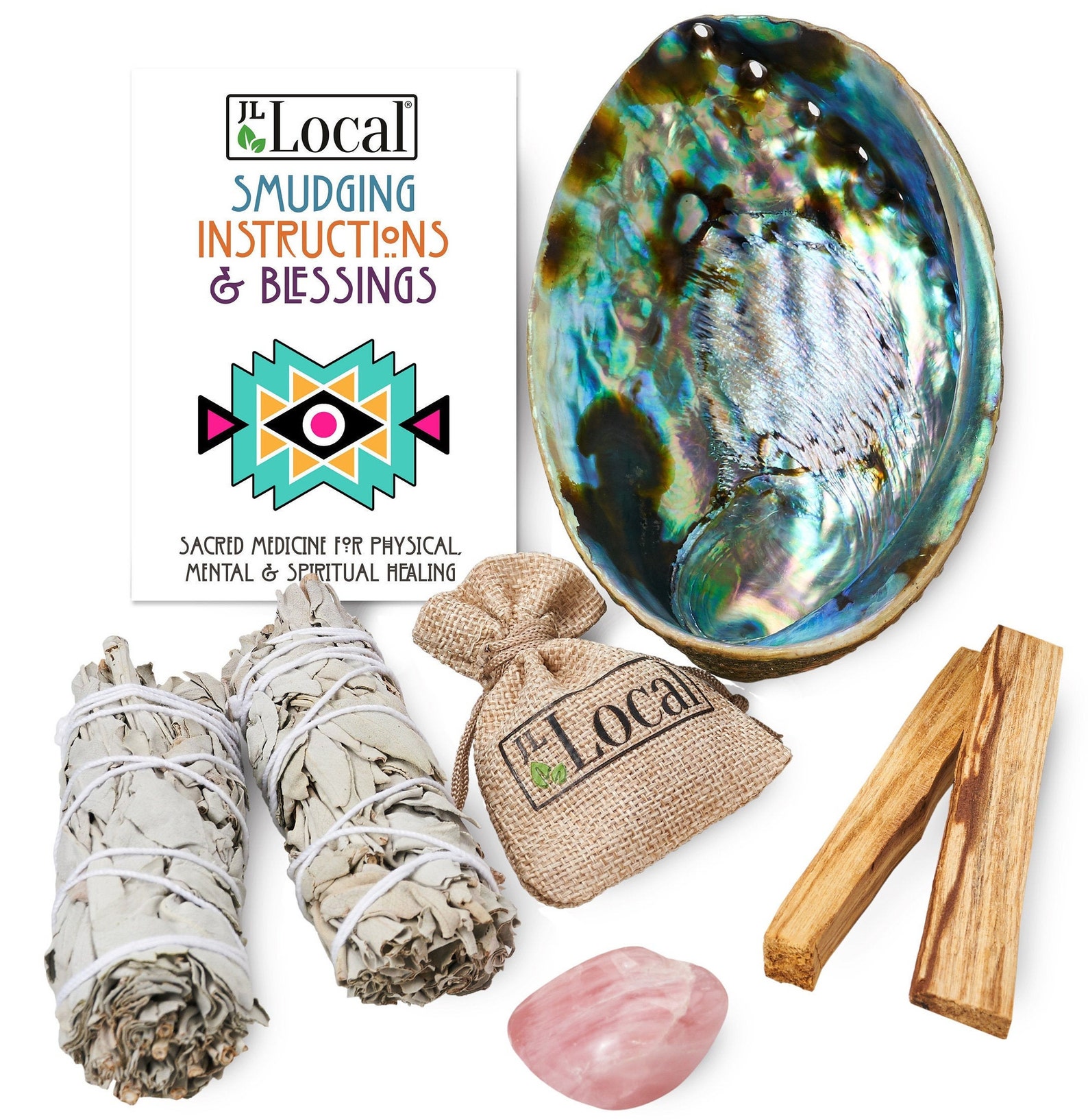 Sage Smudge Kit With 2 White Sage Bundles 4 Inch 2 Palo - Etsy