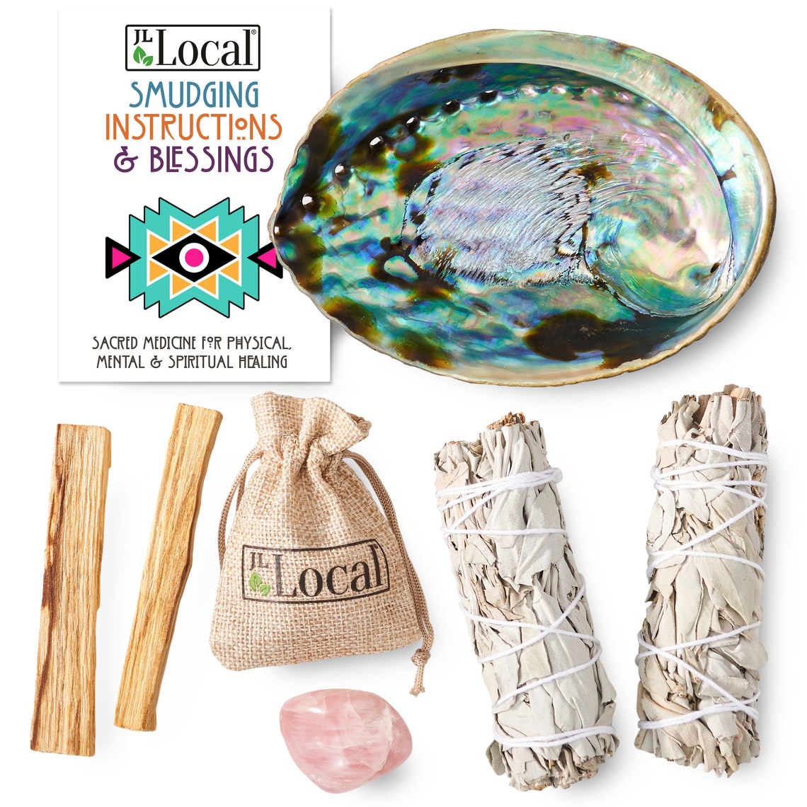 Sage Smudge Kit With 2 White Sage Bundles 4 Inch 2 Palo | Etsy