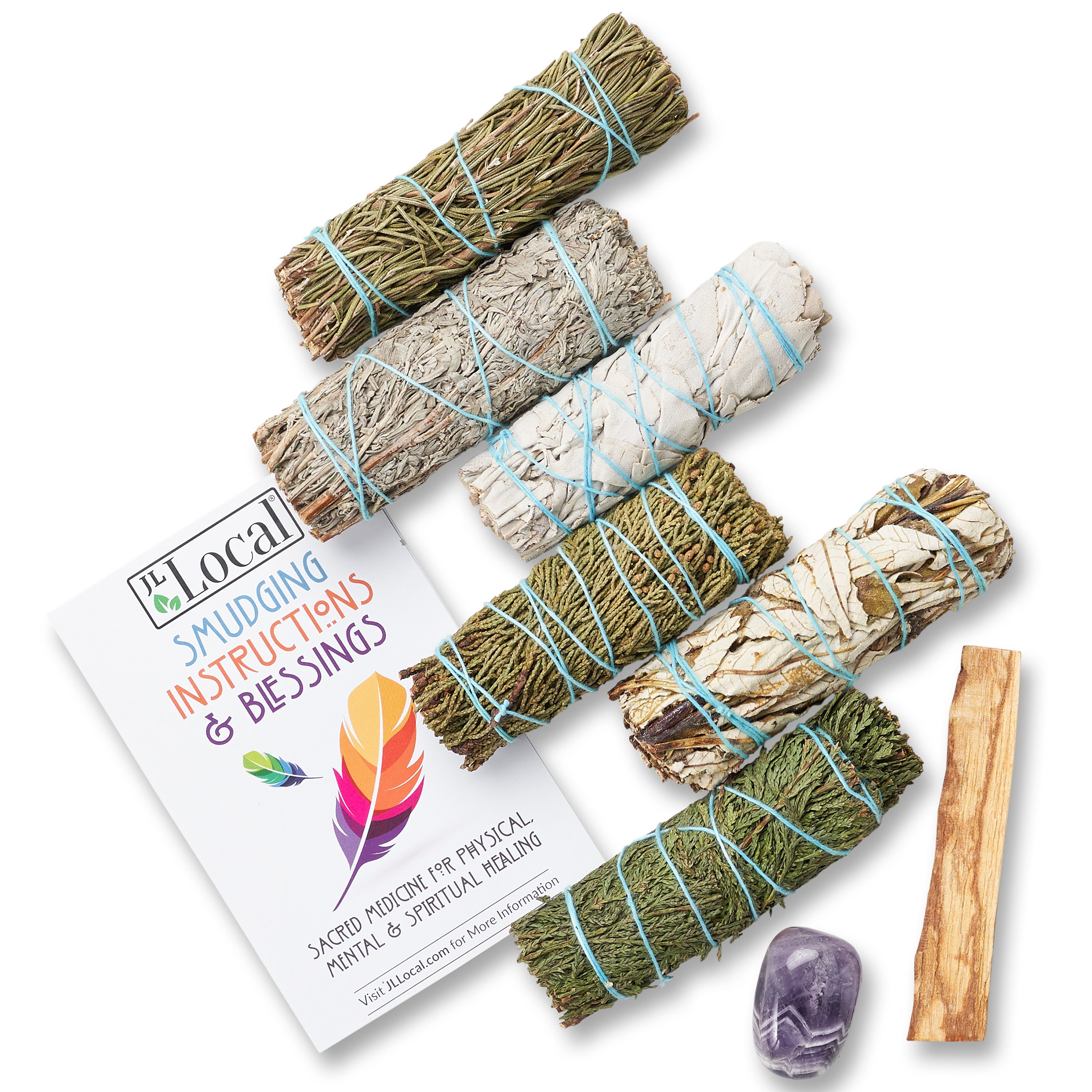 Sage Smudge Kit With White Sage Bundle Blue Sage Cedar - Etsy