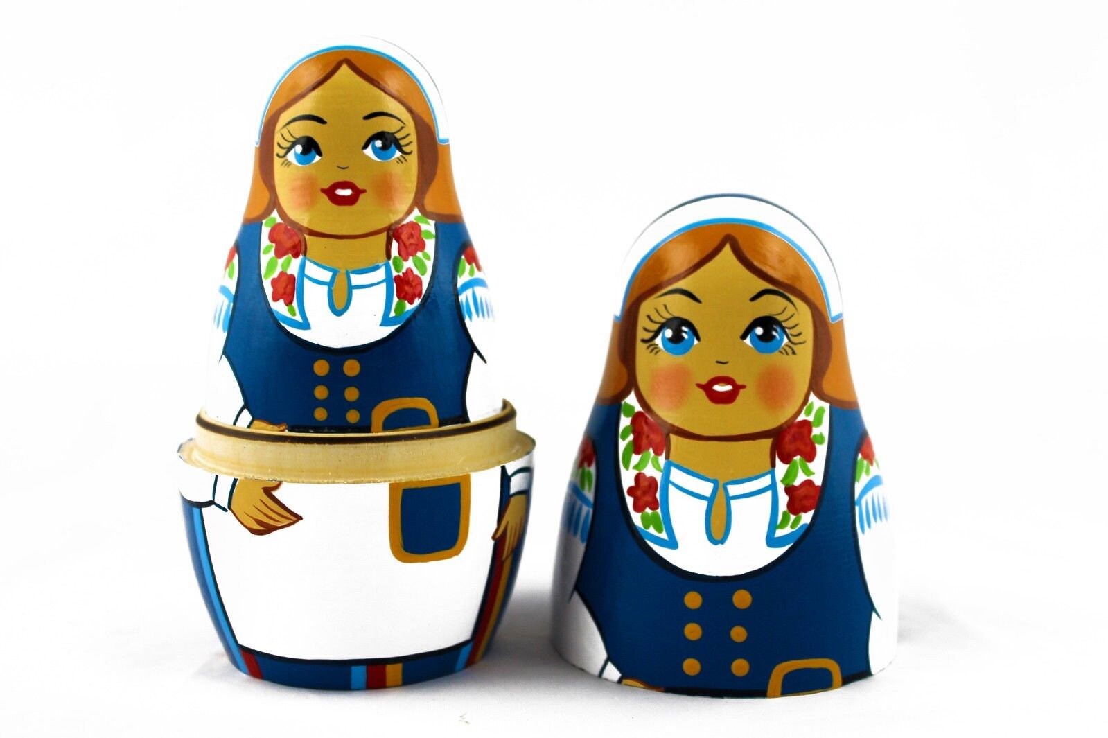 Handmade Nesting Dolls: Finnish Costume, Wooden Matryoshka Set (7 Piece ...