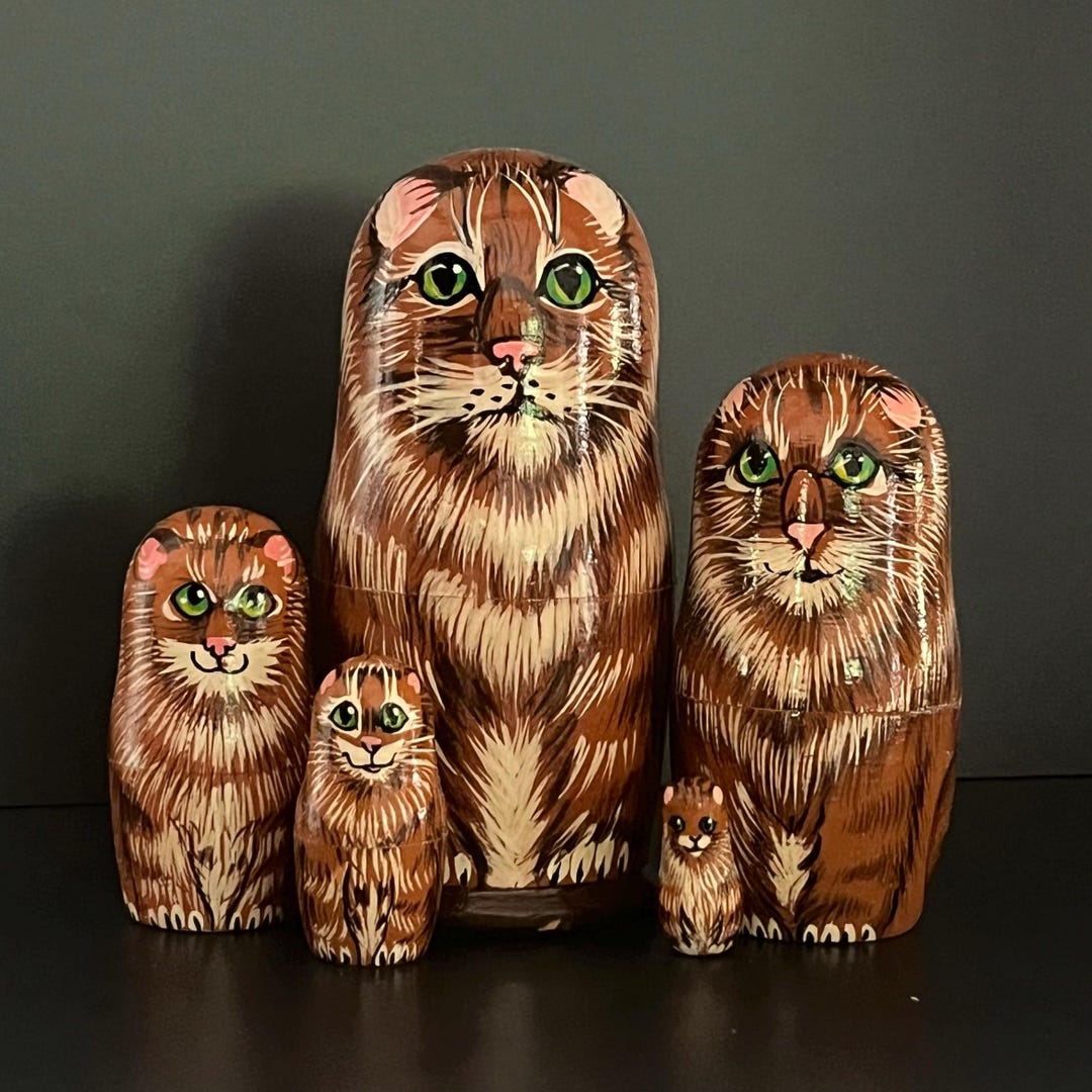 Tiger Nesting Dolls, Montessori Animal Toys, Sensory Play Toys ...