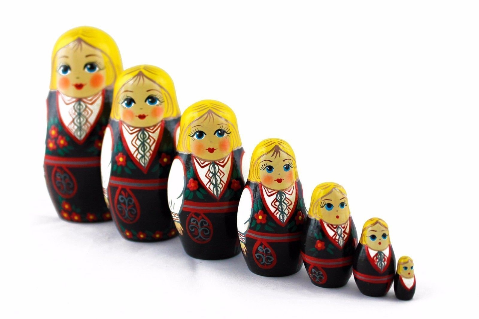 Traditional nesting dolls Stacking wooden toy handmade | Etsy